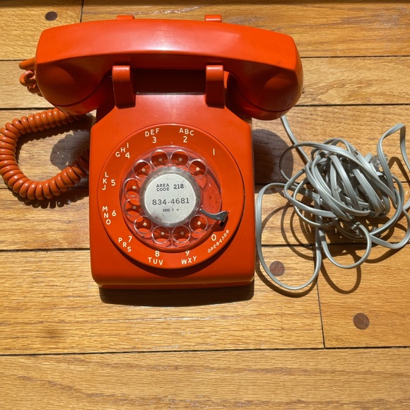 Other | Vintage 197s Orange Rotary Phone | Poshmark